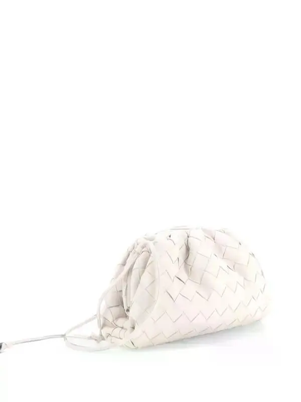 Bottega Veneta The Pouch Intrecciato Nappa Mini Crossbody Bag - White
