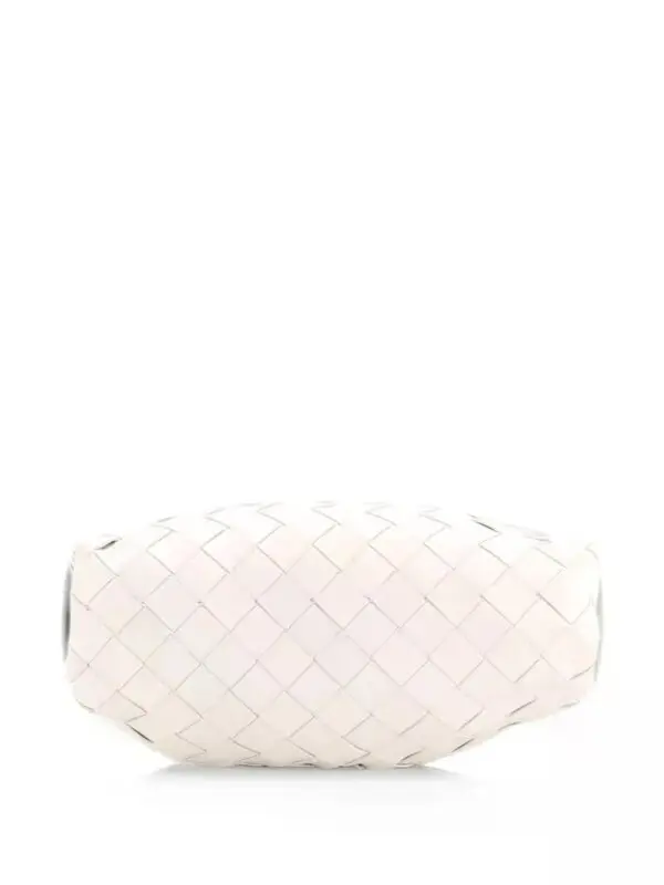 Bottega Veneta The Pouch Intrecciato Nappa Mini Crossbody Bag - White