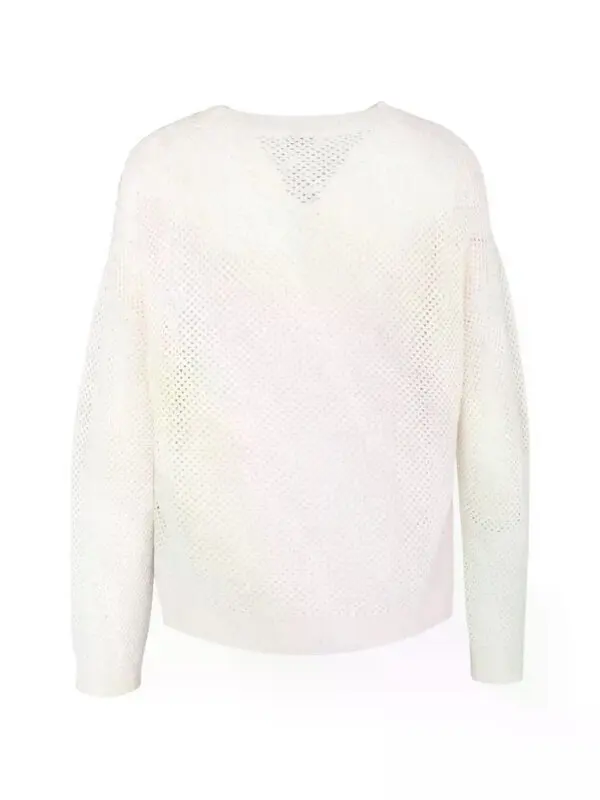 Peserico Open-knit Crew-neck Sweater - Neutrals