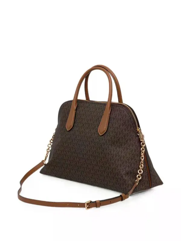 Michael Kors Freddie Monogram-pattern Logo-charm Tote Bag - Brown