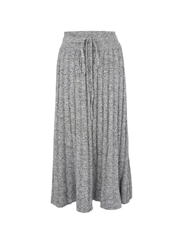 IZAAK AZANEI Midi Pleated Drawstring Skirt