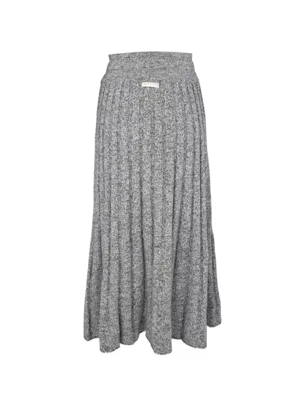 IZAAK AZANEI Midi Pleated Drawstring Skirt