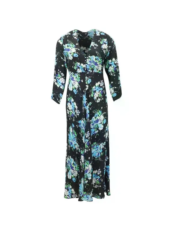 Rixo Floral Print Long Sleeve Maxi Dress
