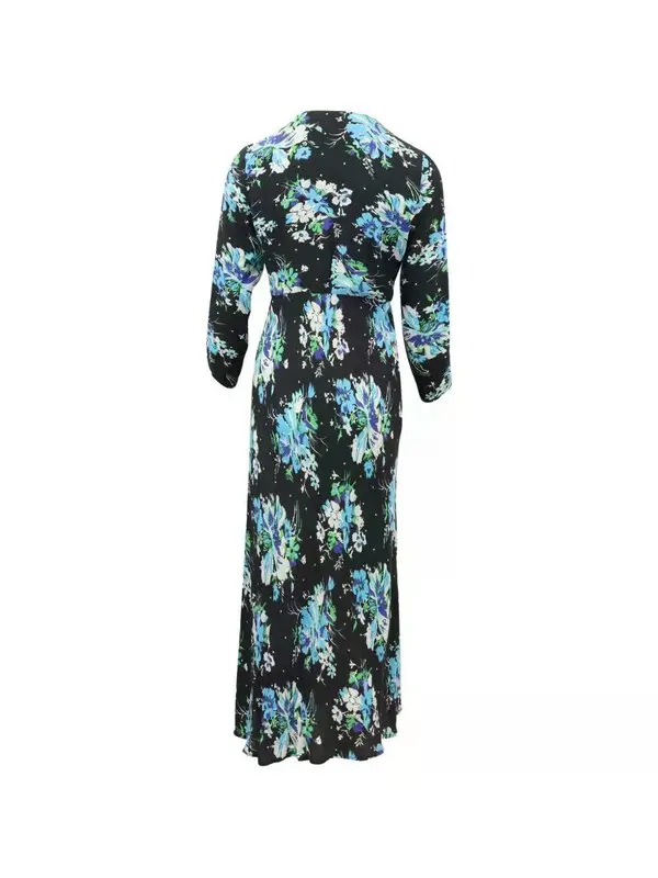 Rixo Floral Print Long Sleeve Maxi Dress
