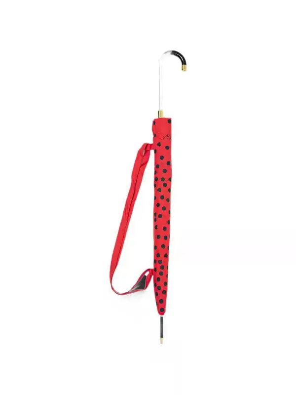 Moschino Polka-dot And Heart-print Umbrella - Red