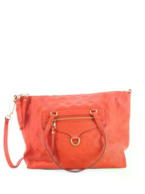LOUIS VUITTON Lumineuse Handbag Monogram Empreinte Leather Pm Tote Bag - Red