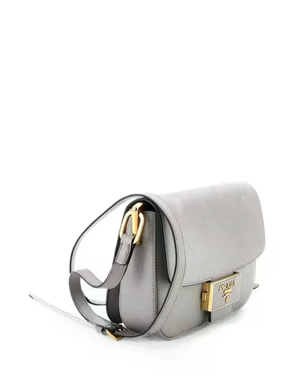 Prada Embleme Flap Bag Saffiano Leather Small Shoulder Bag