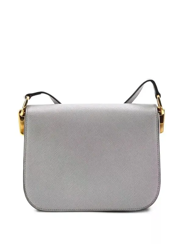 Prada Saffiano Leather Small Shoulder Bag - Grey