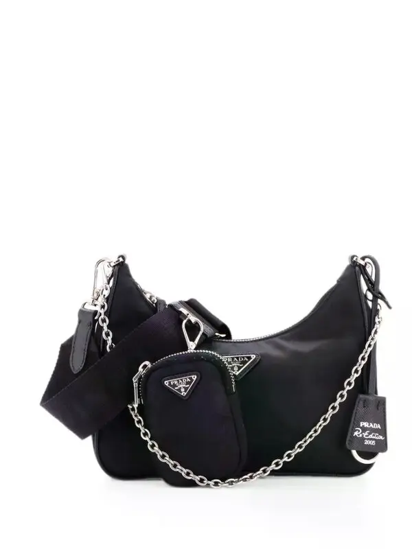 Prada Re-edition 2005 Shoulder Bag Tessuto Small Crossbody Bag - Black