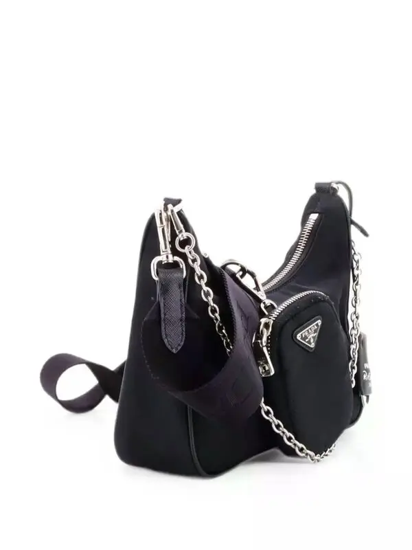 Prada Re-edition 2005 Shoulder Bag Tessuto Small Crossbody Bag - Black