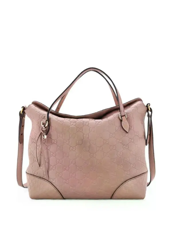 Gucci Bree Convertible Top Handle Bag Guccissima Leather Medium Tote Bag