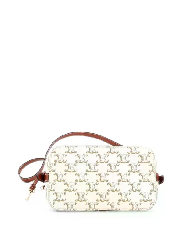 Celine Triomphe Coated Canvas Small Crossbody Bag - Brown