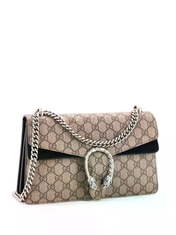 Gucci Dionysus Bag Gg Coated Canvas Small Shoulder Bag - Black