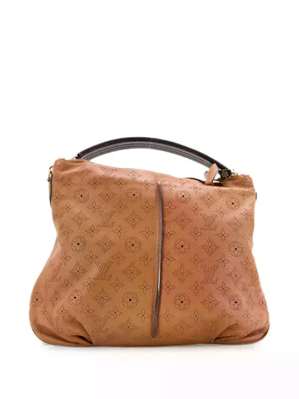 LOUIS VUITTON Selene Hobo Bag Mahina Leather Pm - Brown