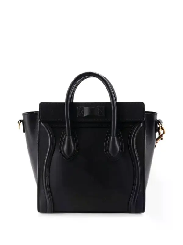 Celine Luggage Bag Smooth Leather Nano Crossbody Bag - Black