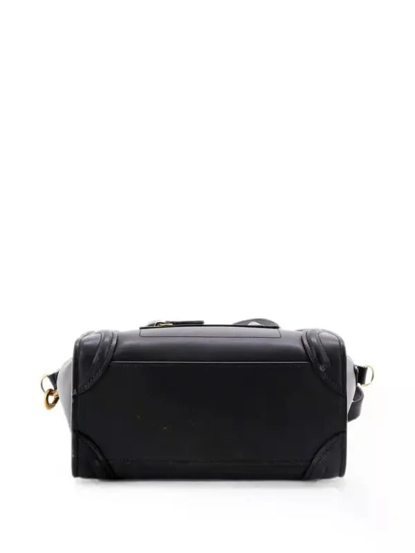 Celine Luggage Bag Smooth Leather Nano Crossbody Bag - Black
