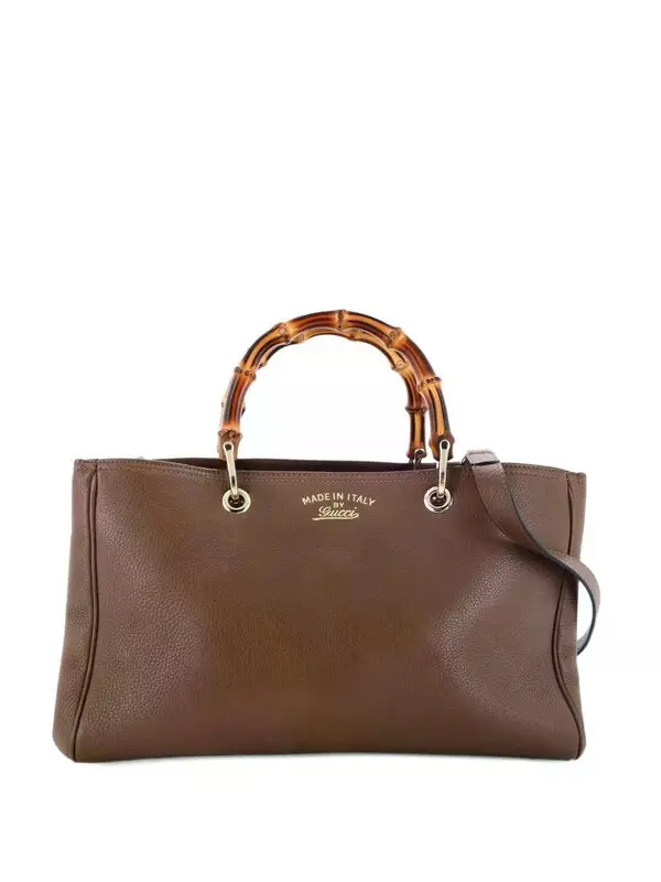 Gucci Bamboo Shopper Leather Medium Tote Bag