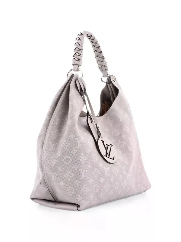 LOUIS VUITTON Carmel Reverse Mahina Hobo Bag - Grey