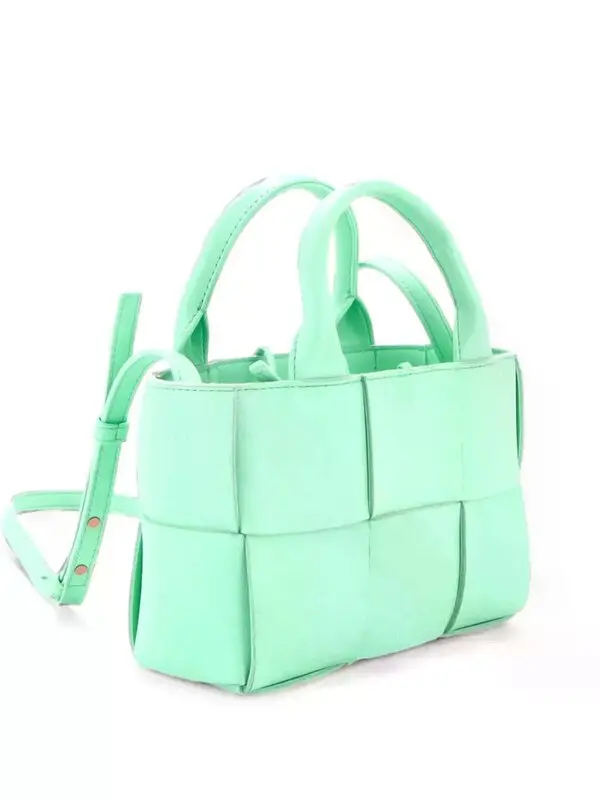 Bottega Veneta Arco Maxi Intrecciato Leather Candy Tote Bag - Blue