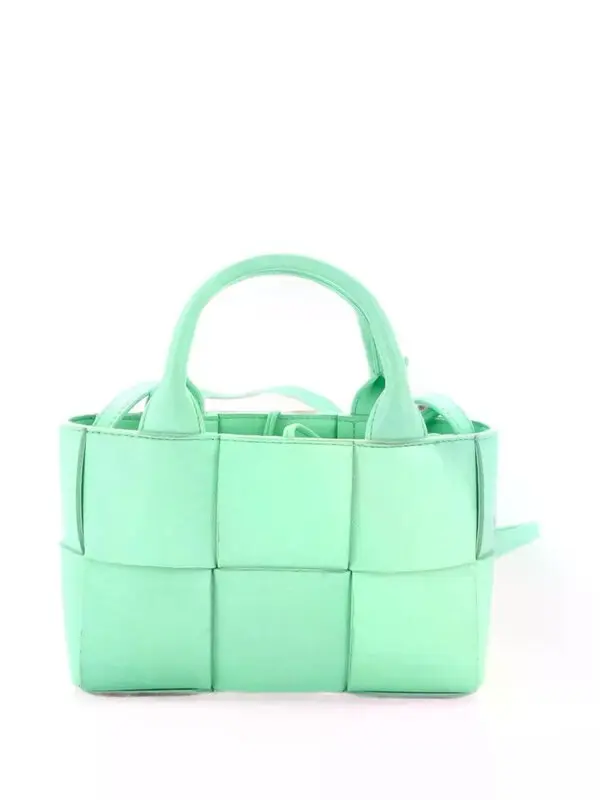Bottega Veneta Arco Maxi Intrecciato Leather Candy Tote Bag - Blue