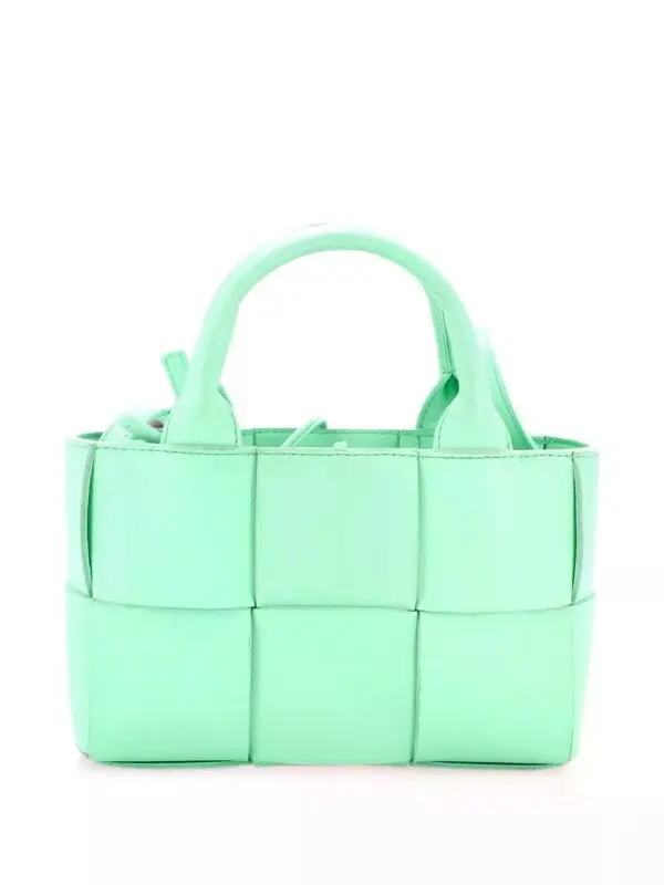 Bottega Veneta Arco Maxi Intrecciato Leather Candy Tote Bag - Blue