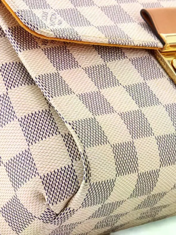 LOUIS VUITTON Croisette Handbag In Damier With Braided Detail - Pink