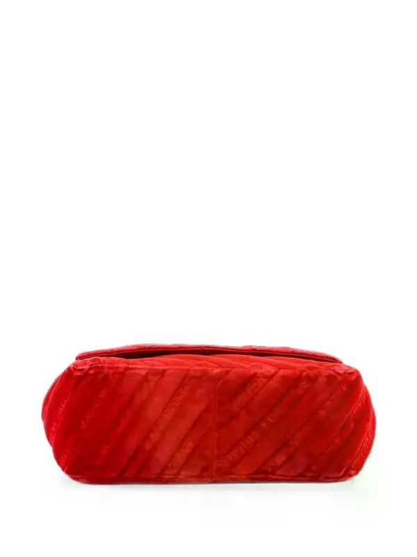 Balenciaga Bb Chain Round Quilted Velvet Small Shoulder Bag