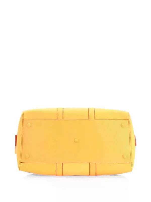 Gucci Convertible Duffle Bag Gg Rubber Effect Leather