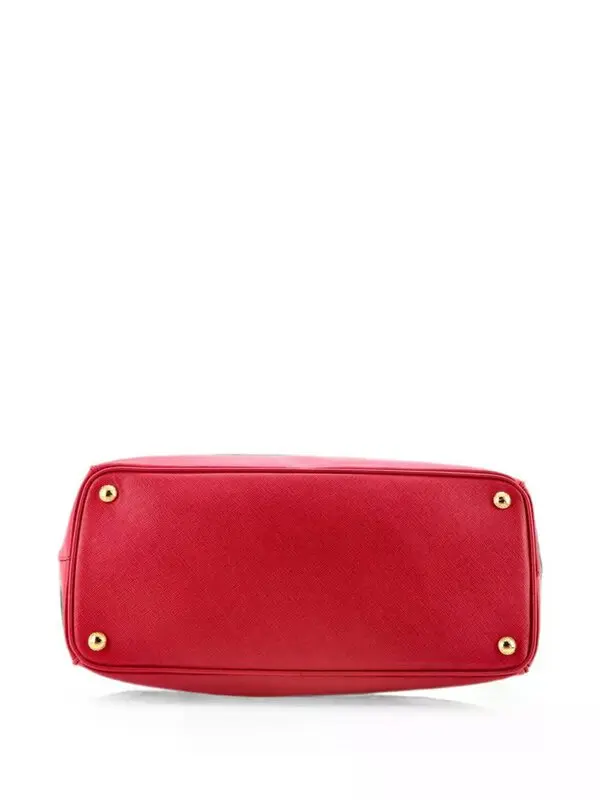 Prada Double Zip Lux Saffiano Leather Medium Tote Bag