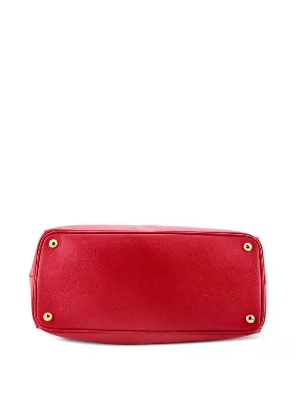 Prada Double Zip Lux Saffiano Leather Medium Tote Bag - Pink