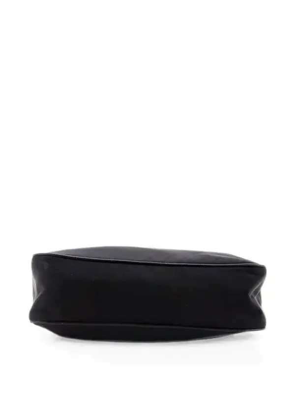Prada Re-edition 2005 Tessuto With Saffiano Leather Mini Hobo Bag - Black