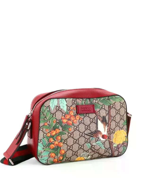 Gucci Camera Tian Print Gg Coated Canvas Medium Shoulder Bag - Brown