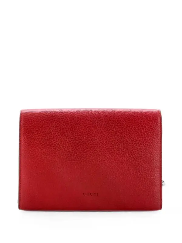 Gucci Dionysus Chain Wallet Leather With Embellished Detail Small Crossbody Bag - Red