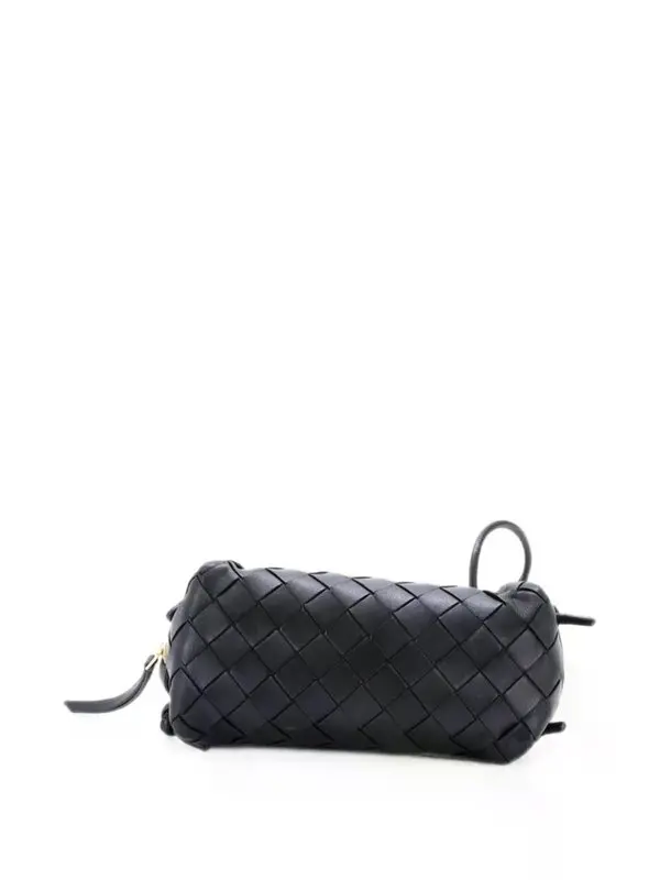 Bottega Veneta Concert Pouch Intrecciato Nappa Mini Crossbody Bag - Black