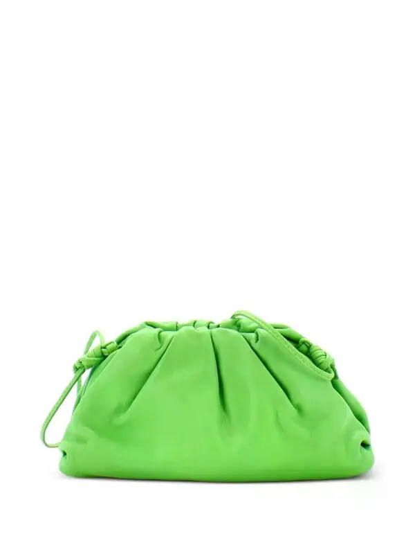 Bottega Veneta The Pouch Leather Teen Clutch Bag - Green