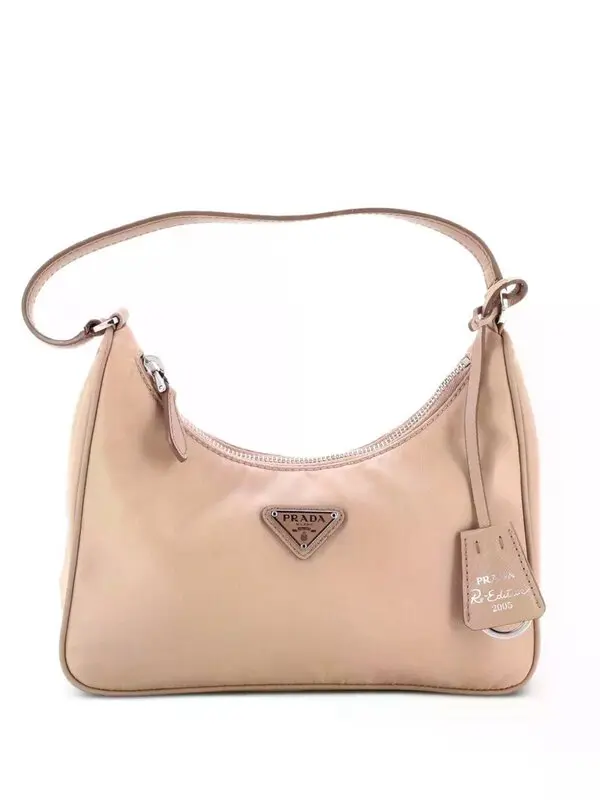 Prada Re-edition 2005 Tessuto With Saffiano Leather Mini Hobo Bag