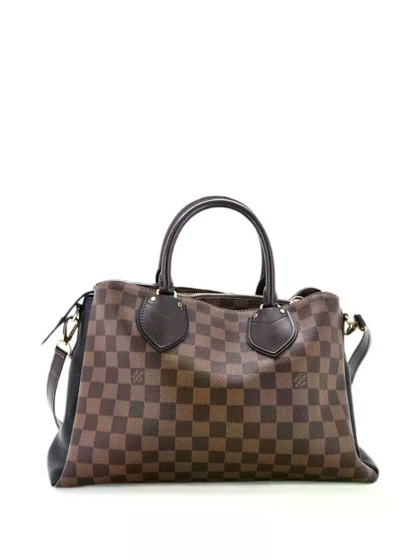LOUIS VUITTON Normandy Handbag Damier And Leather Satchel - Black