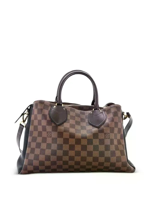 LOUIS VUITTON Normandy Handbag Damier Leather Satchel - Black