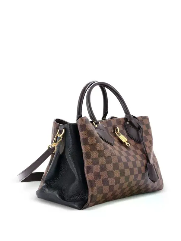 LOUIS VUITTON Normandy Handbag Damier Leather Satchel - Black