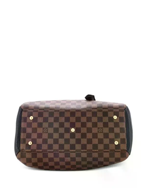 LOUIS VUITTON Normandy Handbag Damier Leather Satchel - Black