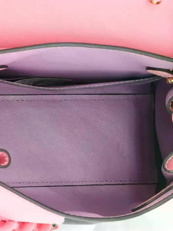 Versace La Medusa Top Handle Bag Leather Small Satchel - Pink