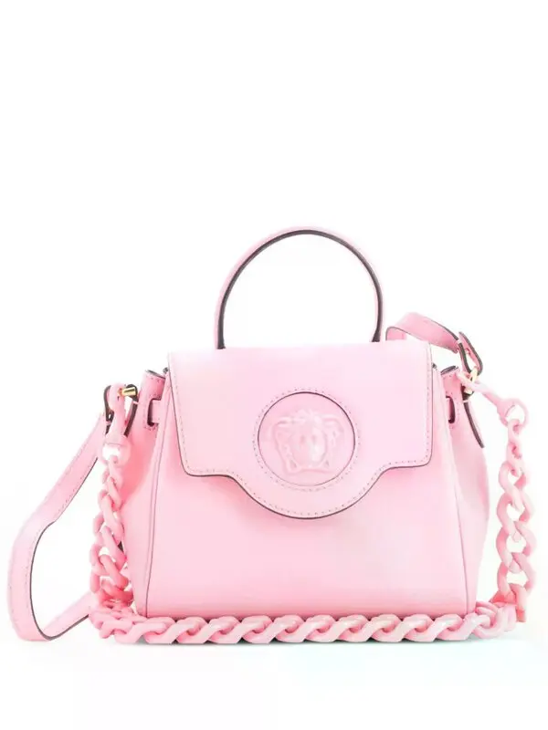 Versace La Medusa Top Handle Bag Leather Small Satchel