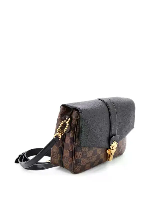 LOUIS VUITTON Clapton Handbag Damier Leather Pm Crossbody Bag - Black