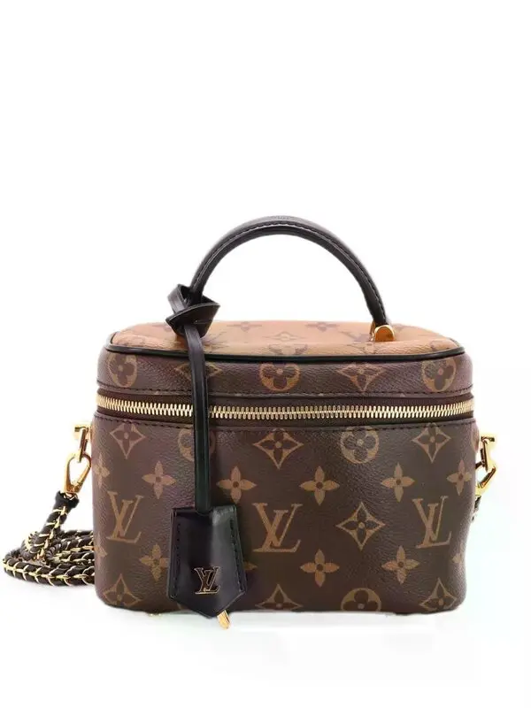 LOUIS VUITTON Vanity Handbag Reverse Monogram Canvas Pm Satchel