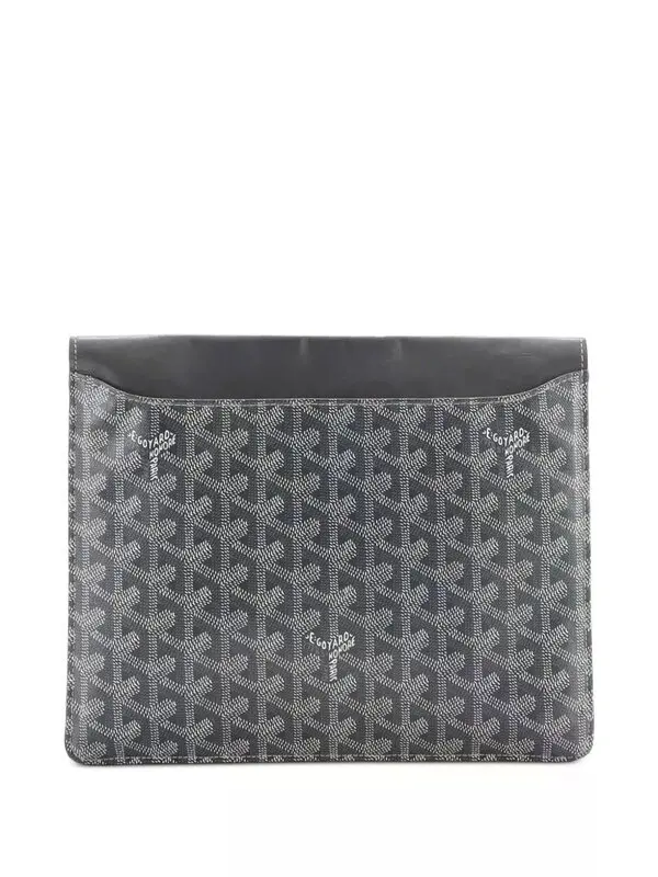 Goyard Camondo Horizontal Ii Coated Canvas Mm Clutch Bag - Grey