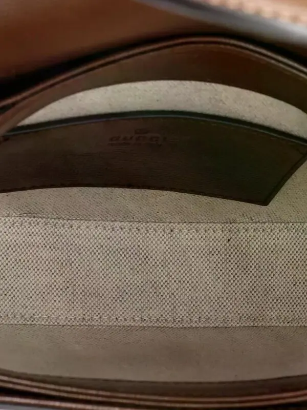 Gucci Horsebit 1955 Leather Mini Crossbody Bag - Brown