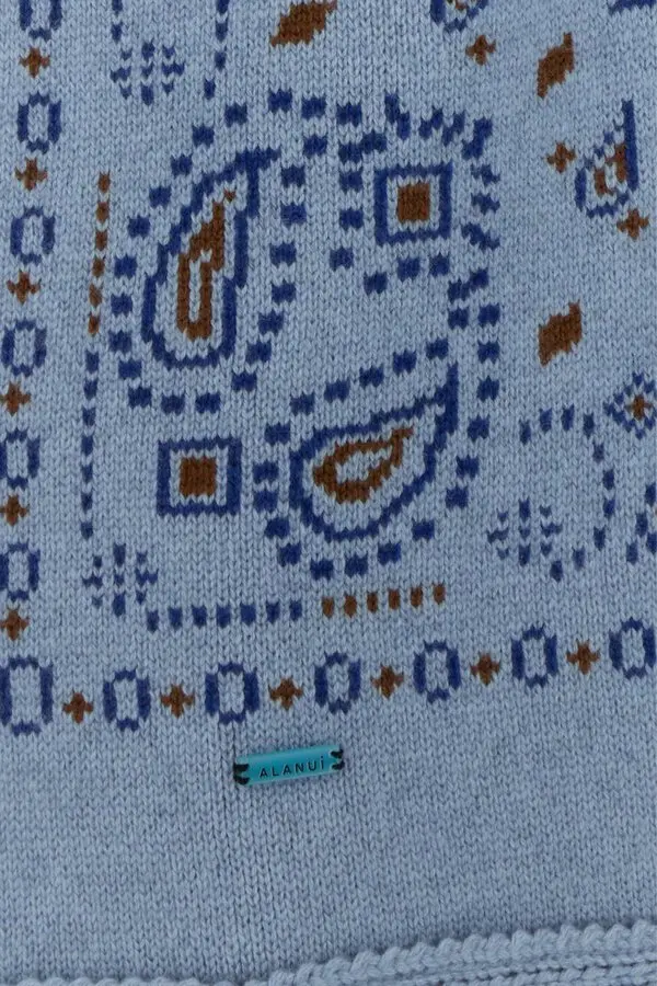 Alanui Embroidered Wool Blend Bandana Cardigan