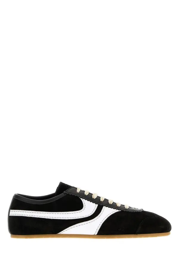 Dries Van Noten Two-tone Leather And Suede Sneakers