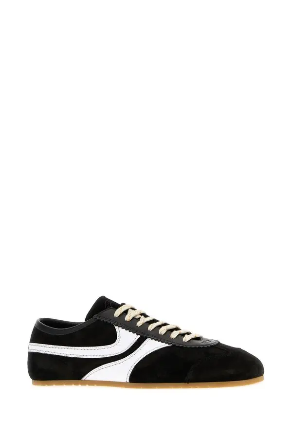 Dries Van Noten Two-tone Leather And Suede Sneakers