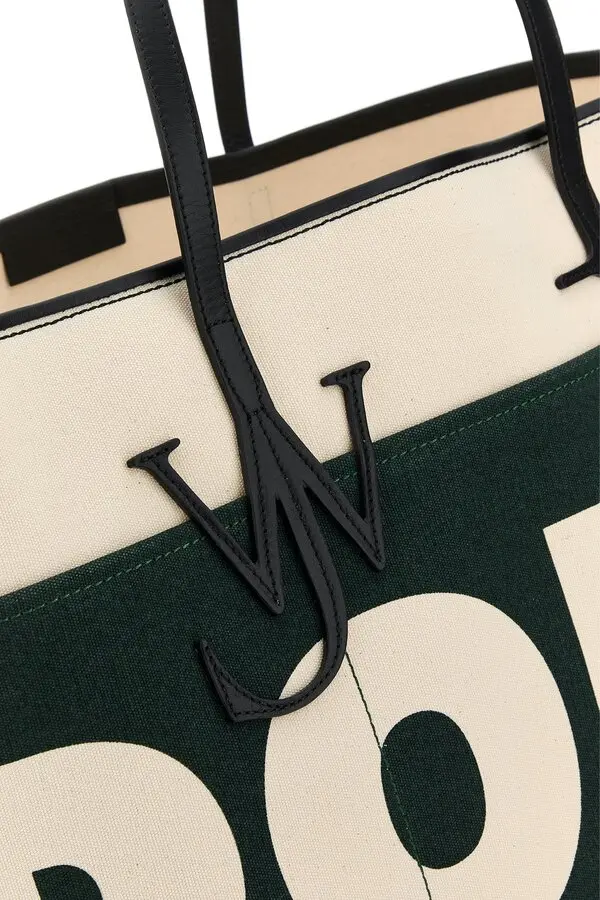 JW Anderson Canvas Anchor Xl Shopping Bag - White
